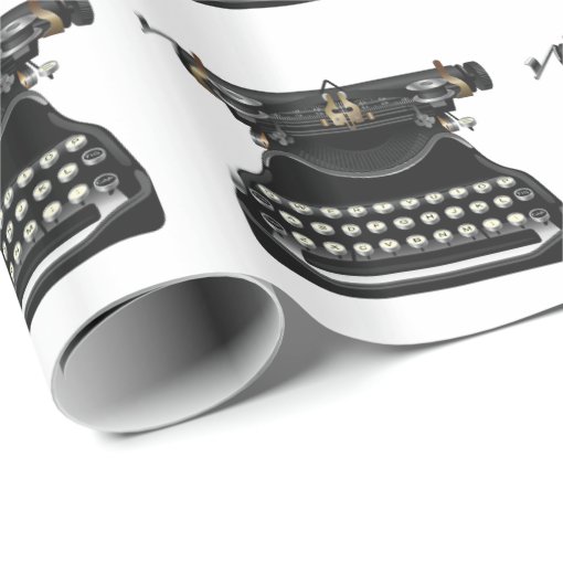 Antique Typewriter Wrapping Paper | Zazzle