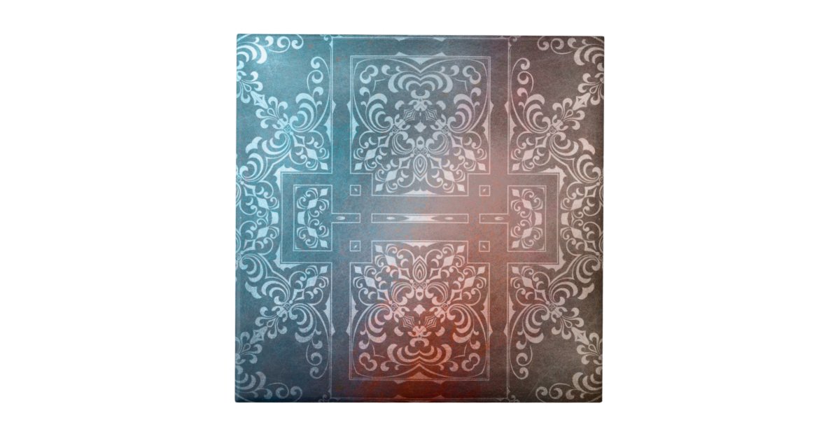 Antique Vintage Baroque Ornate Classic Pattern Ceramic Tile | Zazzle