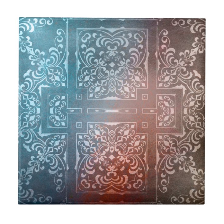 Antique Vintage Baroque Ornate Classic Pattern Ceramic Tile | Zazzle