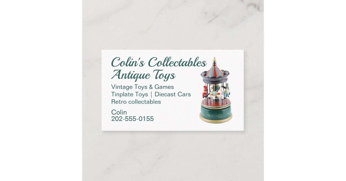 Antique Vintage Collectable Toy Business Card | Zazzle