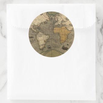 Antique, Vintage Old World Map Stickers | Zazzle