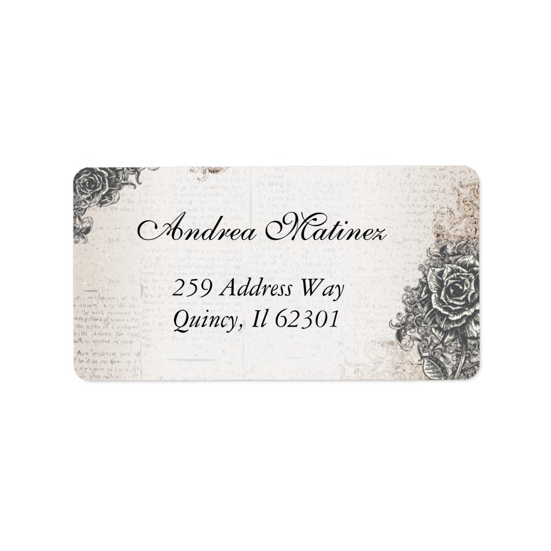 Antique Vintage Rose Address Labels | Zazzle