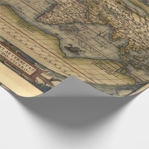 Antique Vintage World Map Atlas Decorative Roll Wrapping Paper | Zazzle