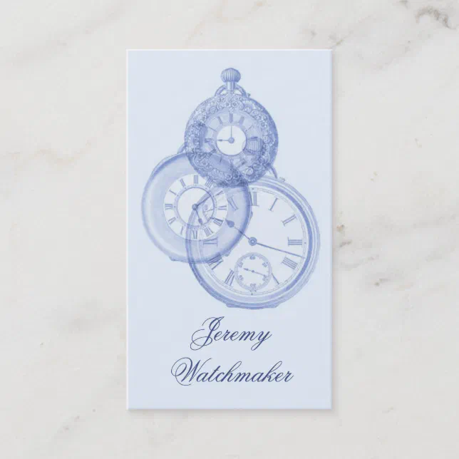 Antique watch repair business card | Zazzle