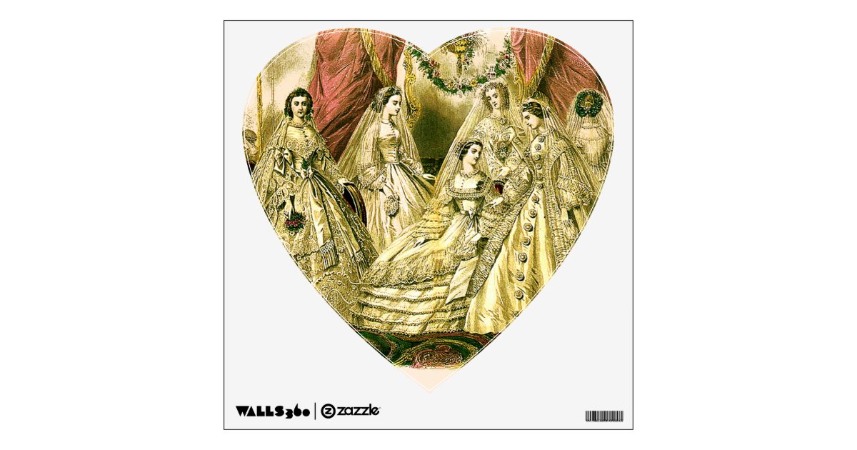 Antique Wedding Bridal Wall Decal | Zazzle