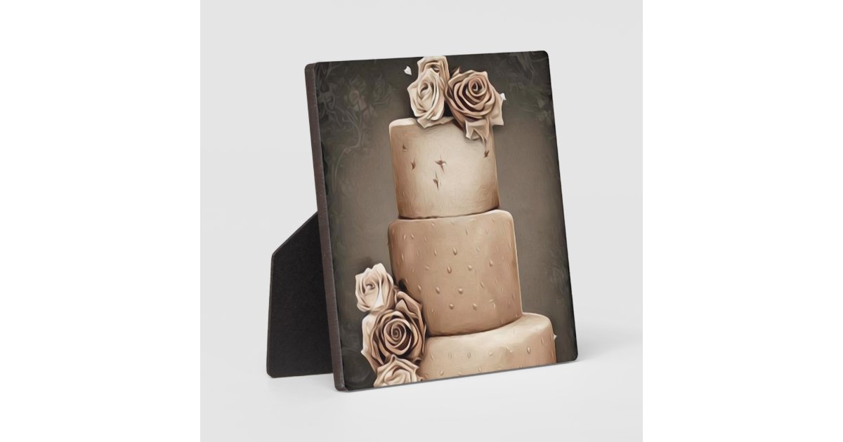 Antique Wedding Cake Plaque | Zazzle