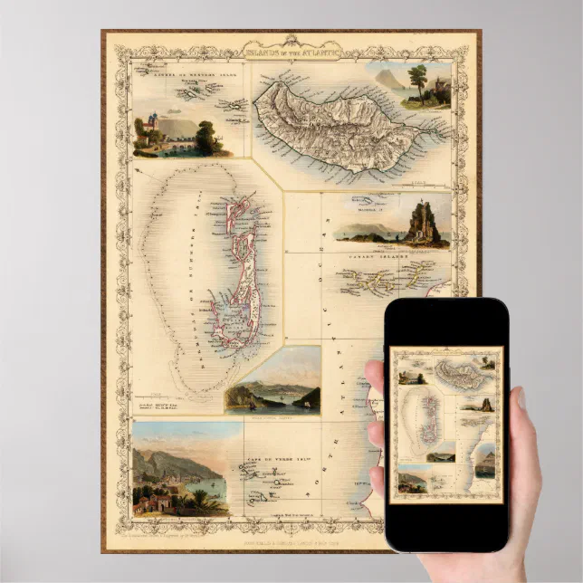 Antique Western Isles Map Poster | Zazzle