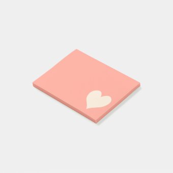 Antique White Cute Heart Shape Post-it Notes | Zazzle