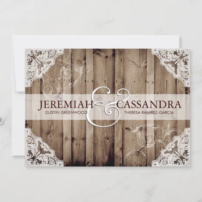 Antique White Lace Wedding Invitation | Zazzle