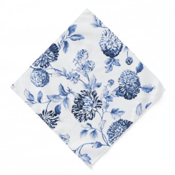 Antique White & Periwinkle Blue Floral Toile Bandana | Zazzle