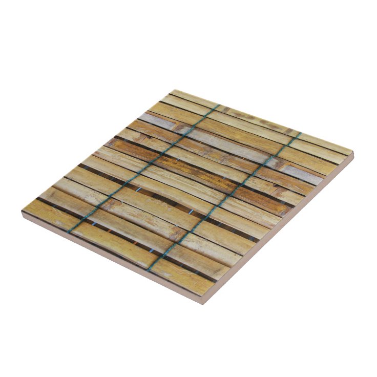 Antique Wooden Timber Wood Slats Ceramic Tile | Zazzle