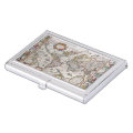 Antique World Map business card holder | Zazzle