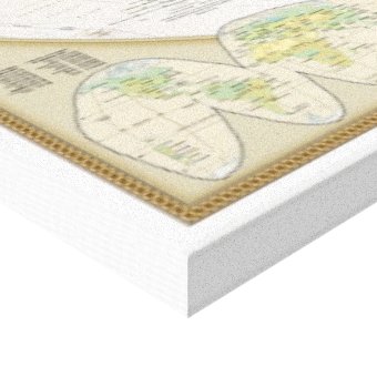Antique World map canvas wrap print | Zazzle
