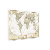 Antique World map canvas wrap print | Zazzle