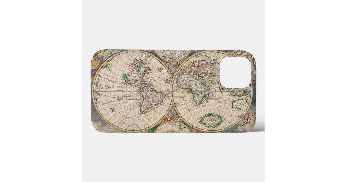 Antique World Map Case-Mate iPhone Case | Zazzle
