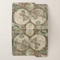 Antique World Map File Folder | Zazzle