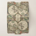 Antique World Map File Folder | Zazzle