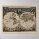 Antique World Map: Historical Cartography Art Poster | Zazzle