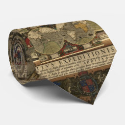 Antique World Map History-lover's Fashion Tie | Zazzle