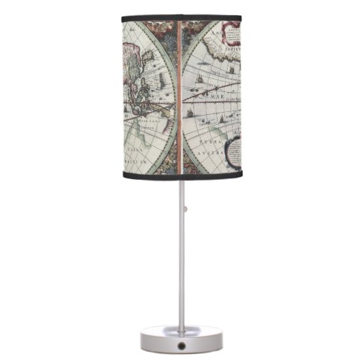 Antique World Map Lamp | Zazzle