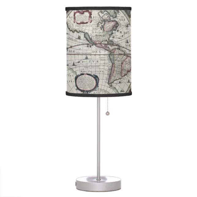 Antique World Map Lamp | Zazzle