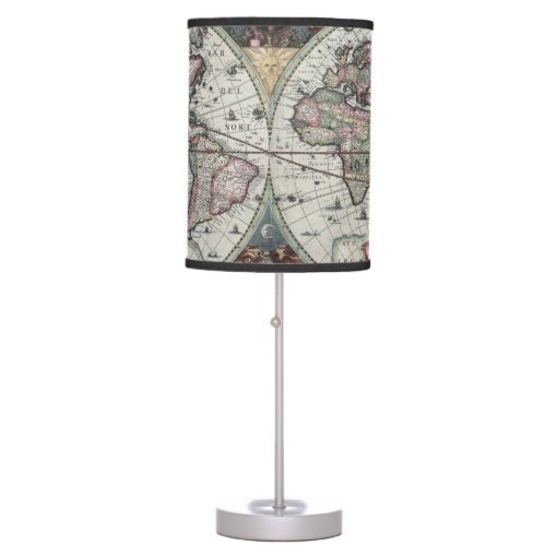 Antique World Map Lamp | Zazzle
