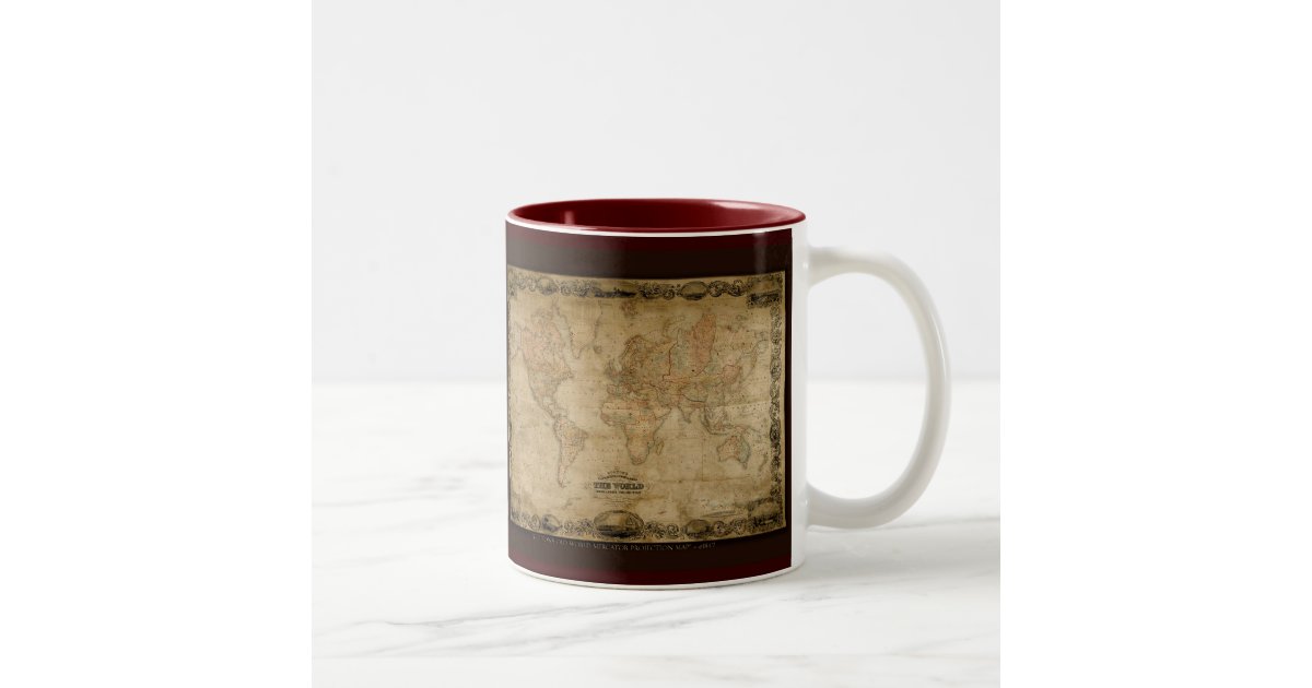 Antique World Map Mug Series | Zazzle