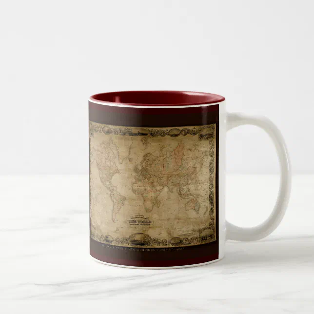 Antique World Map Mug Series | Zazzle