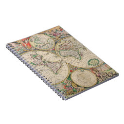 Antique World Map Notebook | Zazzle