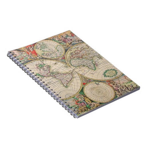 Antique World Map Notebook | Zazzle