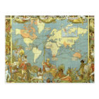 Antique World Map by Carington Bowles, circa 1780 Postcard | Zazzle.com
