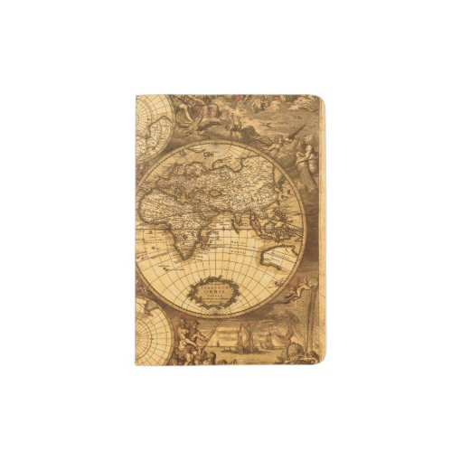 Antique World Map Passport Holder | Zazzle