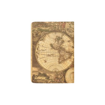 Antique World Map Passport Holder | Zazzle