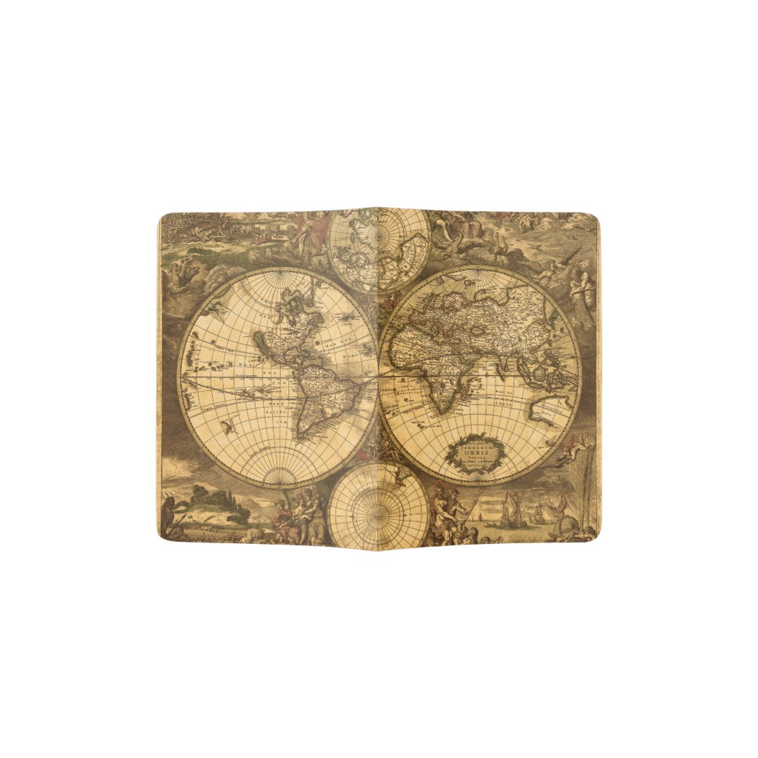 Antique World Map Passport Holder | Zazzle