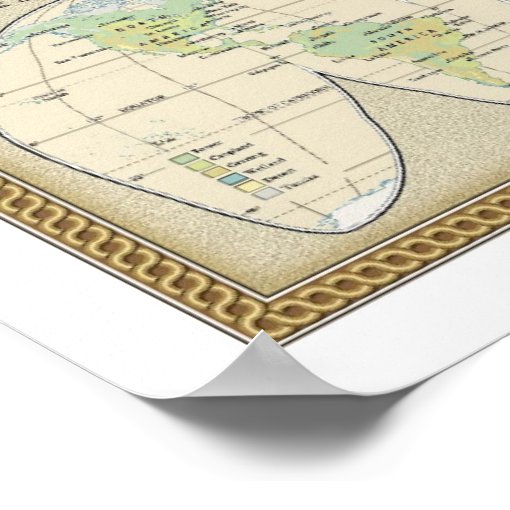 Antique World map poster print | Zazzle