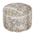 Antique World Map pouf | Zazzle