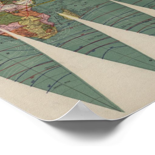 Antique World Map Rand McNally 1891 Poster | Zazzle