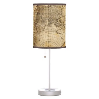 Antique World Map Table Lamp | Zazzle