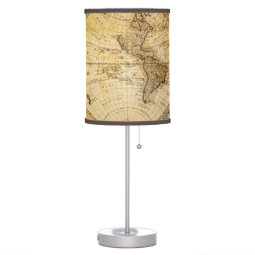 Antique World Map Table Lamp | Zazzle
