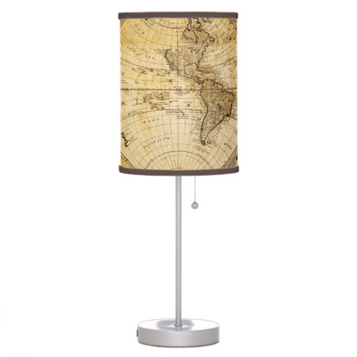 Antique World Map Table Lamp | Zazzle