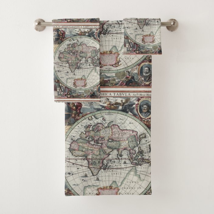 Antique World Map Towel Set | Zazzle.com