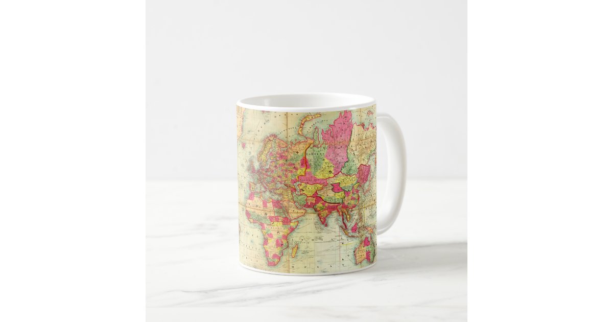 Antique World Map Vintage Cartography Coffee Mug | Zazzle