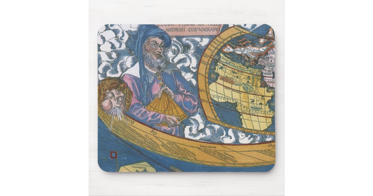 Antique World Map with Claudius Ptolemy, 1507 Mouse Pad | Zazzle