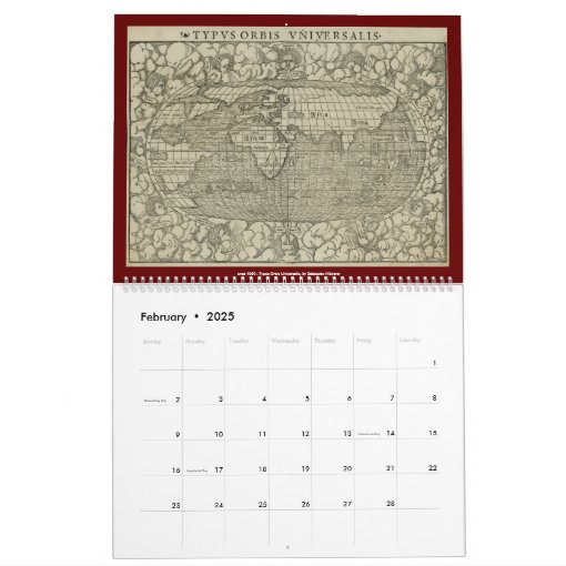 Antique World Maps - 16th to 18th Century Calendar | Zazzle