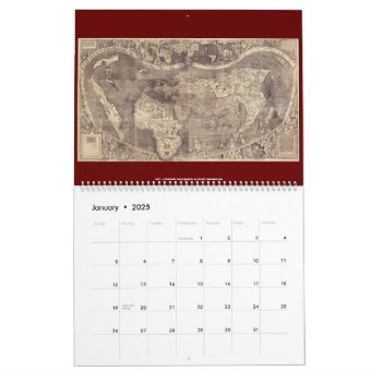 Antique World Maps - 16th to 18th Century Calendar | Zazzle