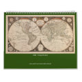 Antique World Maps Calendar | Zazzle
