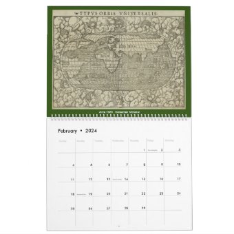 Antique World Maps Calendar | Zazzle