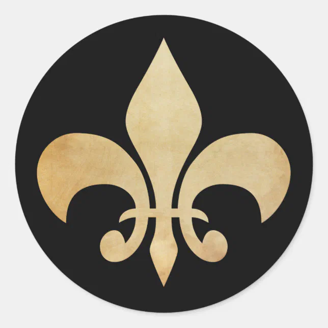 Antiqued Fleur De Lis Classic Round Sticker Zazzle
