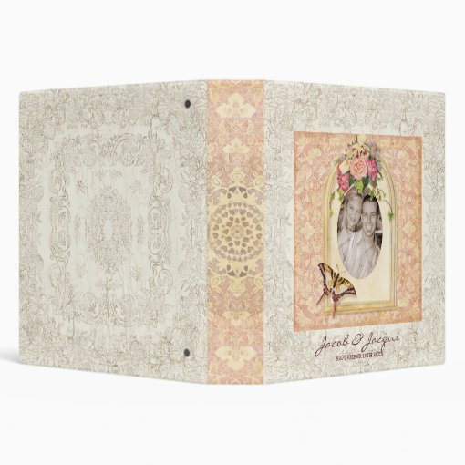 Antiqued Victorian Rose Wedding Scrapbook Binder | Zazzle