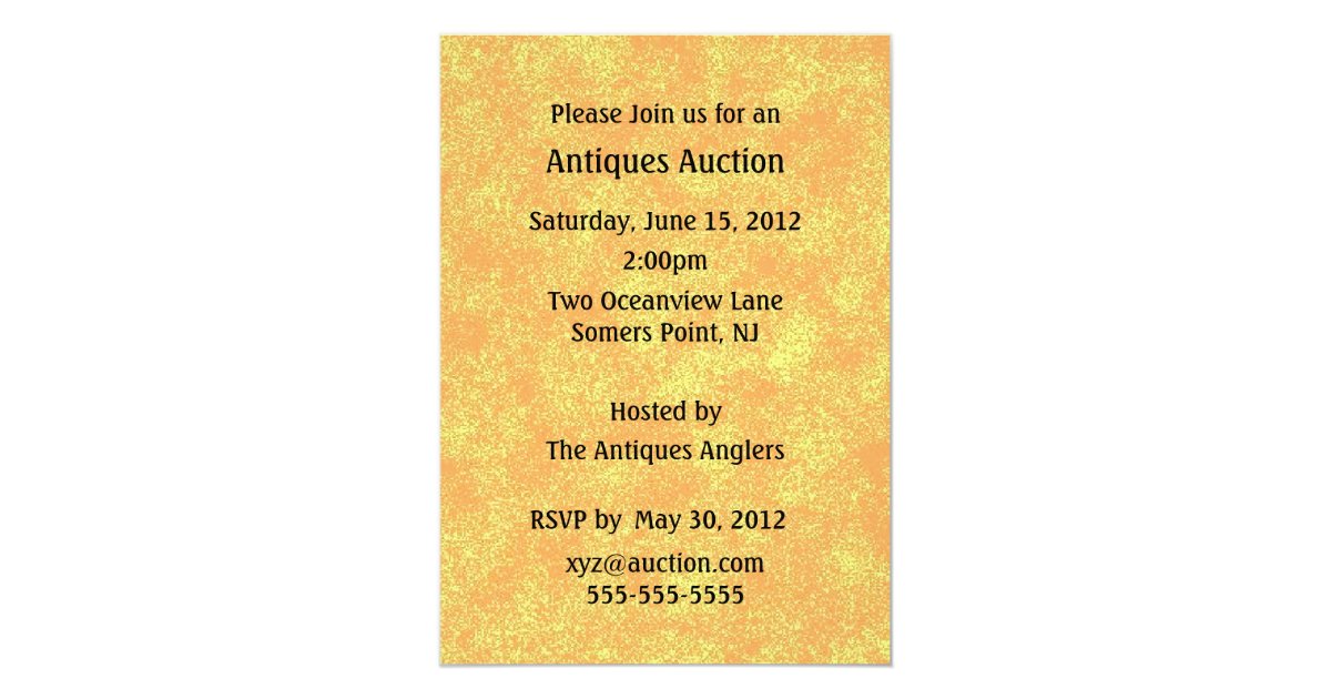 Antiques Auction Invitation | Zazzle.com